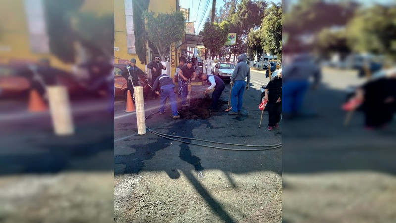 Reparación sobre la colonia Infonavit, La Colina