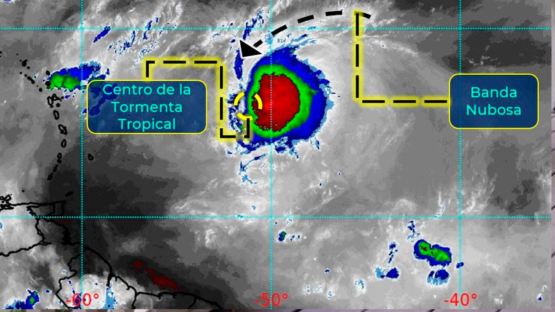 Se forma la tormenta tropical "Fiona" en el océano atlántico