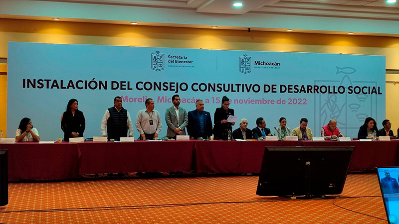 Tras siete años, instalan Consejo Consultivo de Desarrollo Social en Michoacán