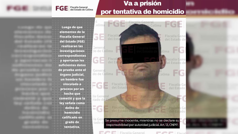 Vinculan A Proceso A Hombre Por Intento De Homicidio En Colima