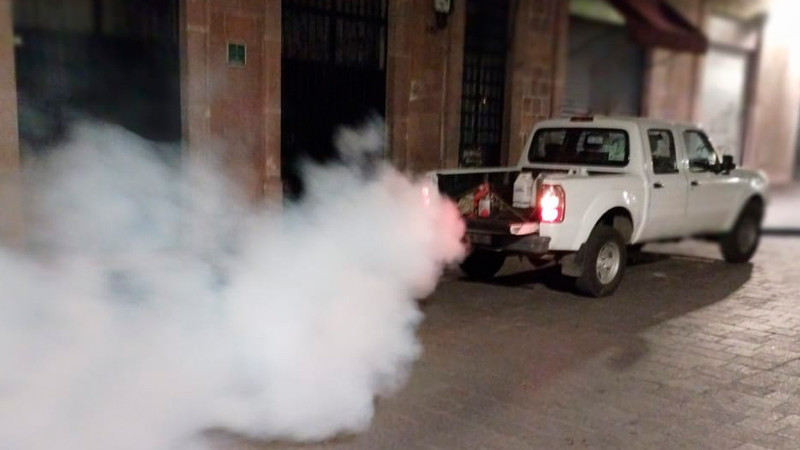 SSM combate el dengue en el Centro Histórico de Morelia