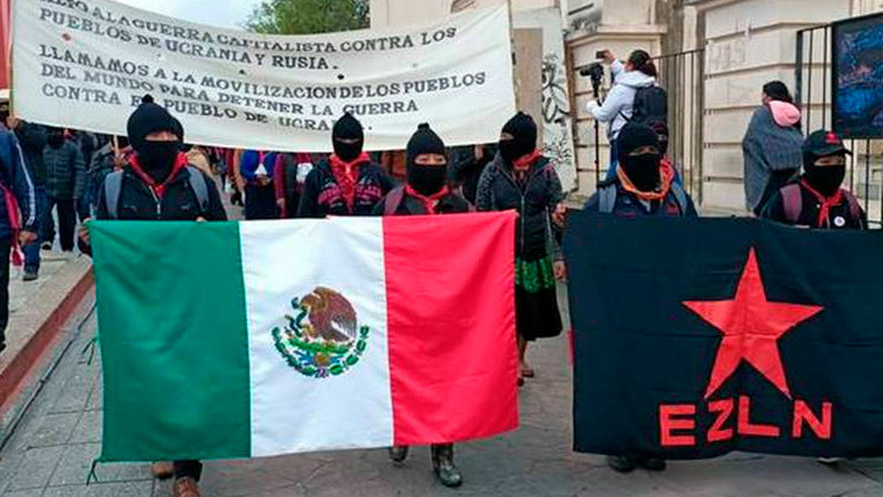 Marcha el EZLN en la Ciudad de México para denunciar enfrentamientos en Chiapas