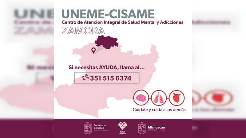 Michoacán atiende la salud mental y adicciones en 5 centros integrales
