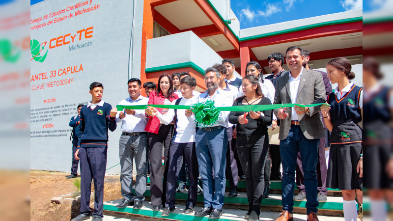 Inaugura Cecytem instalaciones del plantel Capula