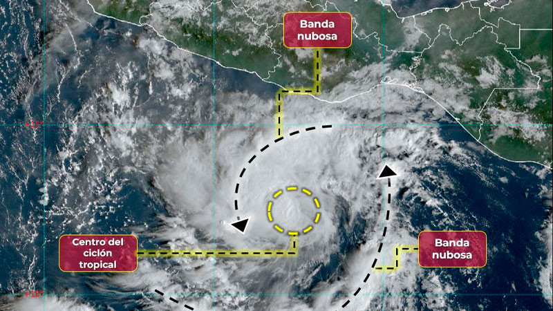 Tormenta tropical Otis se encuentra frente a costas de Oaxaca