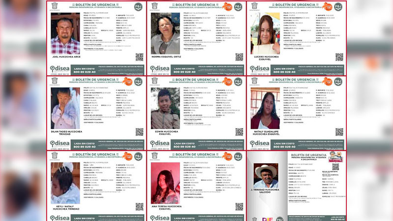 Fiscalía Edomex Ofrece Recompensa De Medio Millón De Pesos Por 14