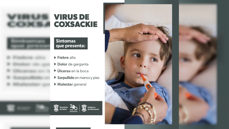 Conoce cómo prevenir el virus coxsackie que afecta a menores de 5 años
