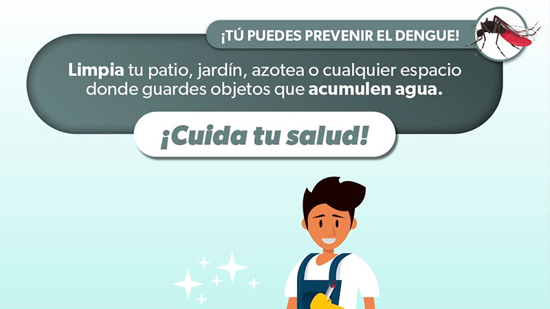 Limpieza de patios y jardines ayuda a prevenir el dengue en casa: SSM