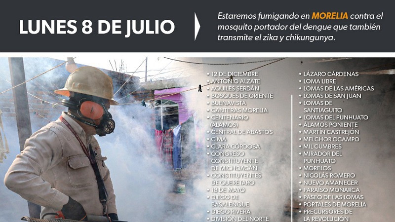 Arranca jornada intensiva de combate al dengue en Morelia