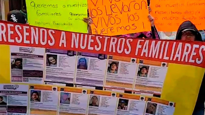 Demandan habitantes de Queréndaro aparición con vida de desaparecidos