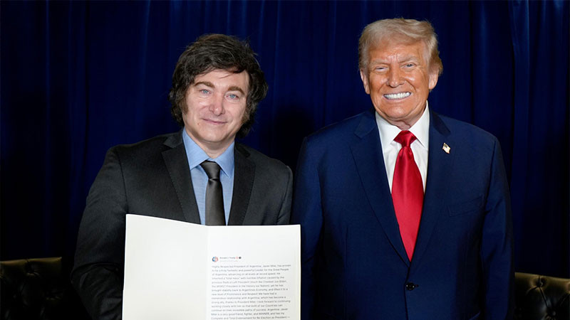 Trump y Milei buscan alianza política frente al peronismo en Argentina