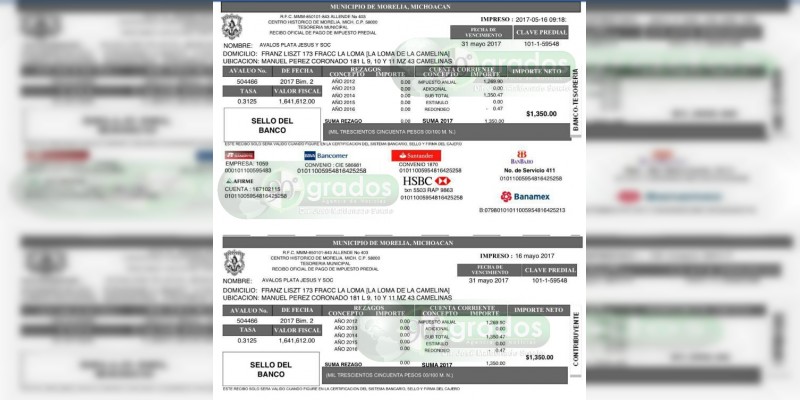 Jesús Ávalos aseguró que el recibo del predial que circula en la red es ...